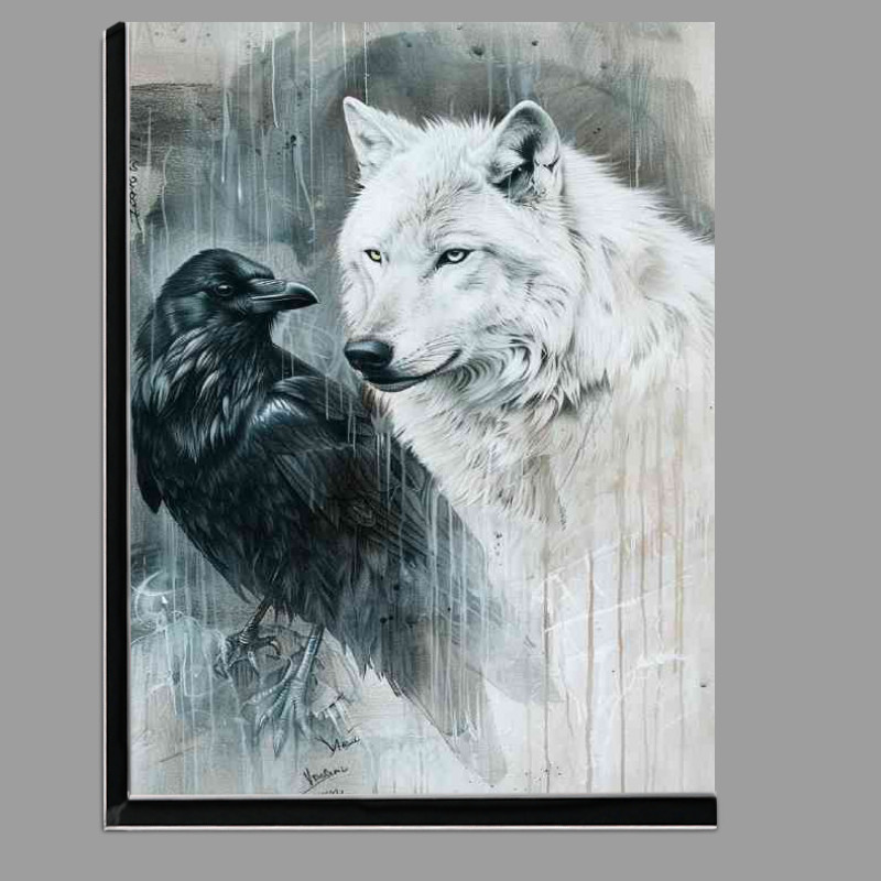 Two Wolves Black And White