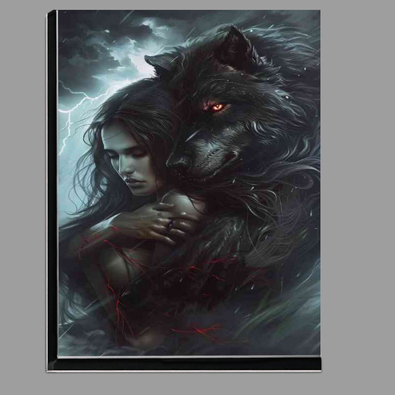 Black Wolf Red Eyes Lady And The Black Wolf Red Eyes | Poster Flash